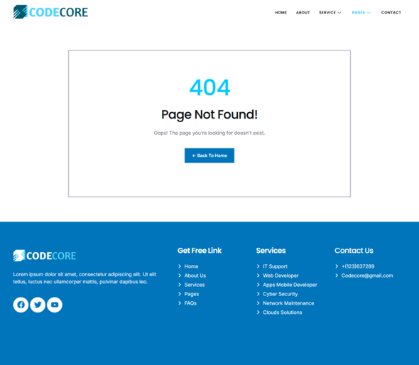 Codecore - IT Service Elementor Template Kit by sparklethings | ThemeForest